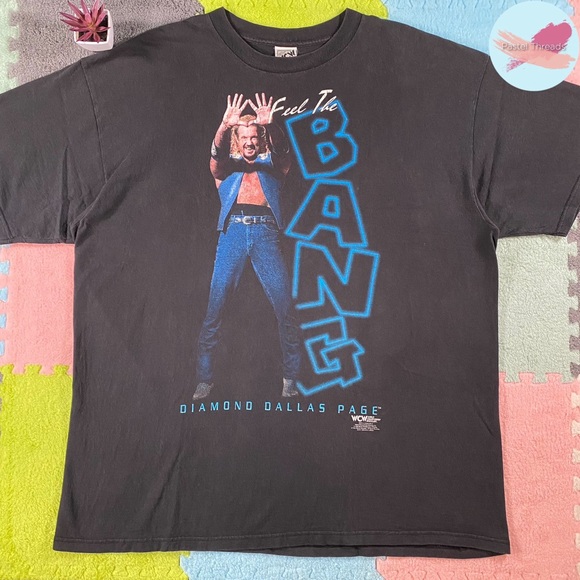Wcw | Shirts | Vintage 998 Wcw Black Diamond Dallas Page Feel The Bang ...